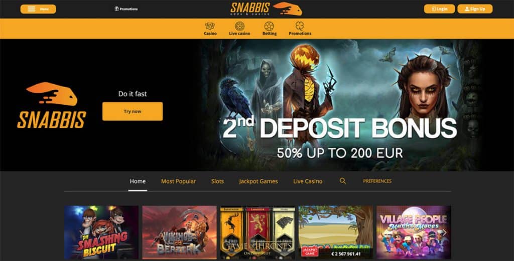 Snabbis Online Casino Overview ⋆ CasinoChap. com