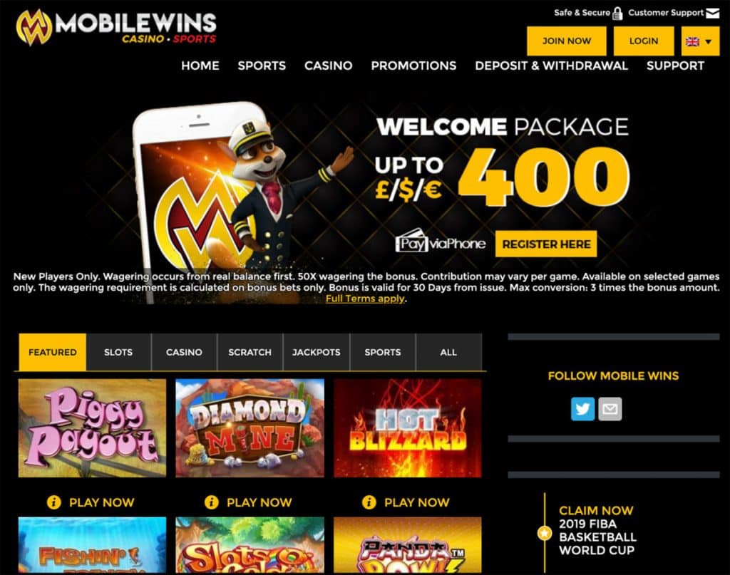 Mobile phone Wins Casinos Review ⋆ CasinoChap. apresentando